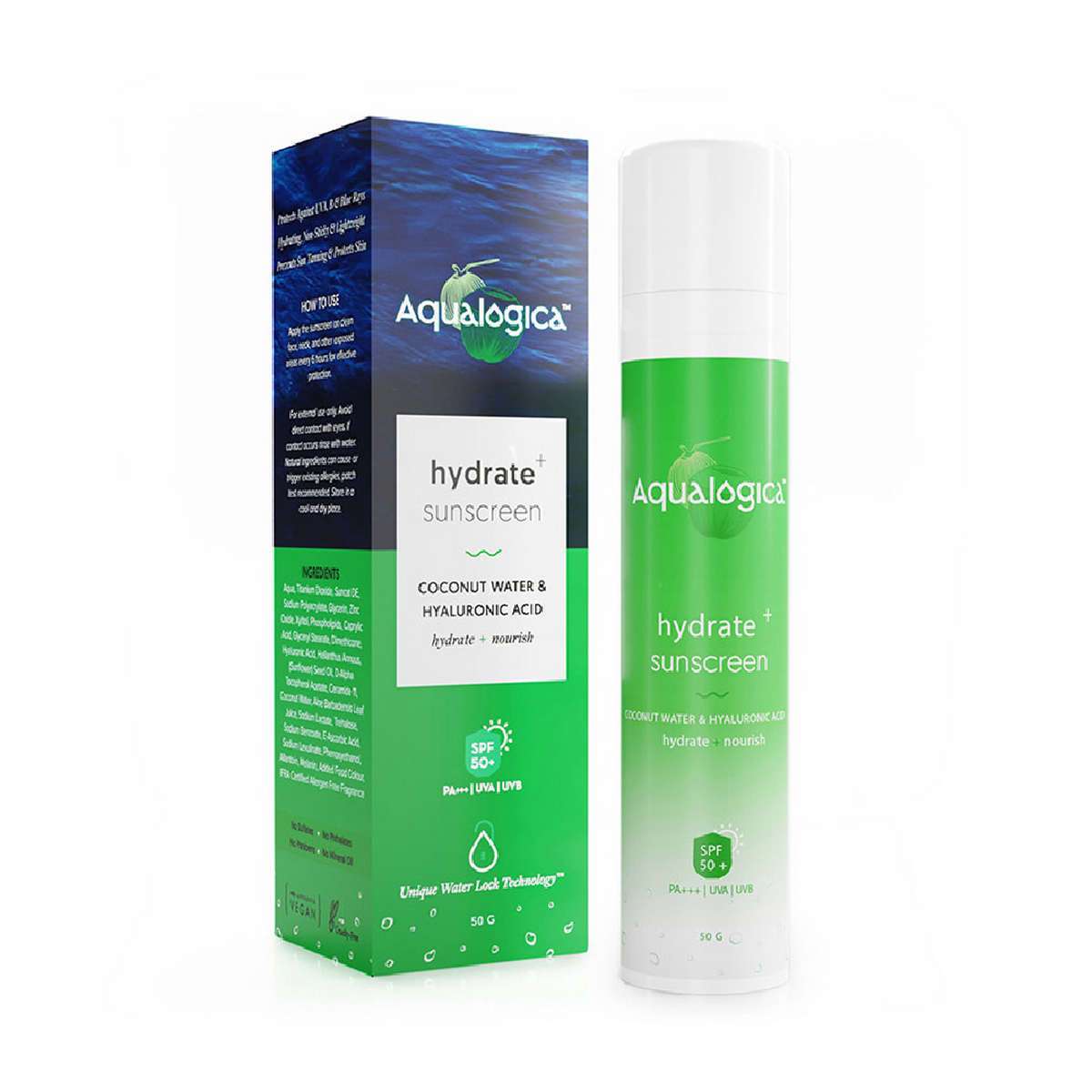 Buy Aqualogica Hydrate+ Dewy Sunscreen SPF 50 PA++++ with Coconut Water ...